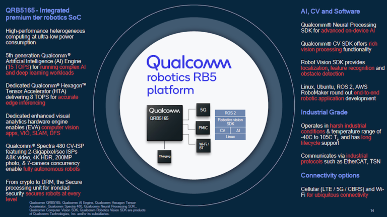 Qualcomm Robotics RB5 Platform puts 5G, AI in developers’ hands
