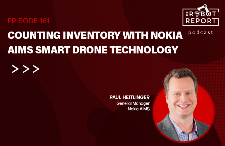 Counting inventory with Nokia AIMS smart drone technology